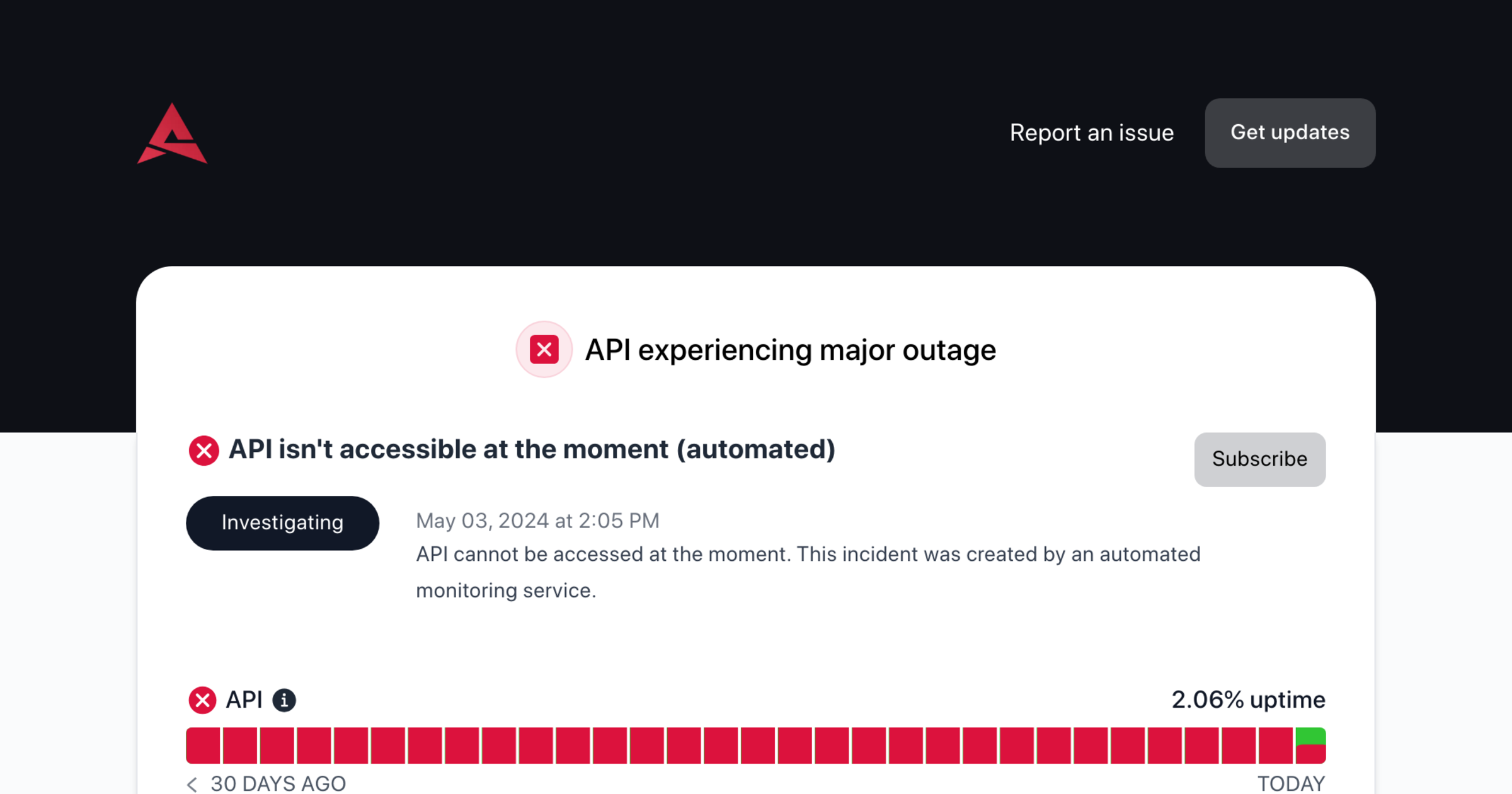Our Public API - Ascend - Status